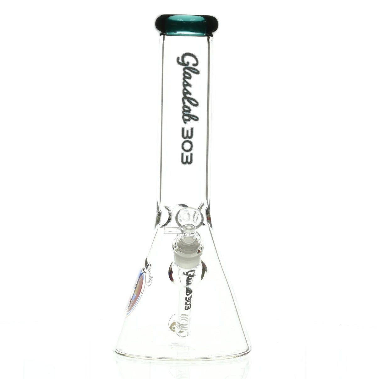 GLASSLAB 303 BEAKER TEAL GREEN ACCENT